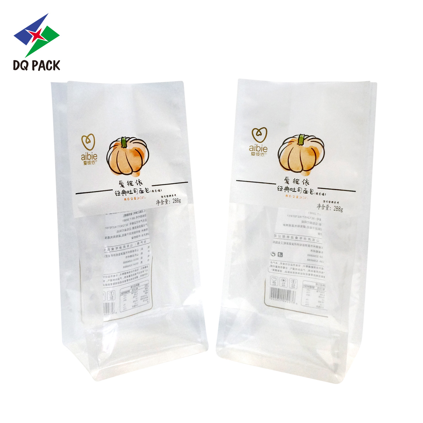 China DQ PACK Custom Toast Bakery Food Packaging Plastic Kraft Paper ...