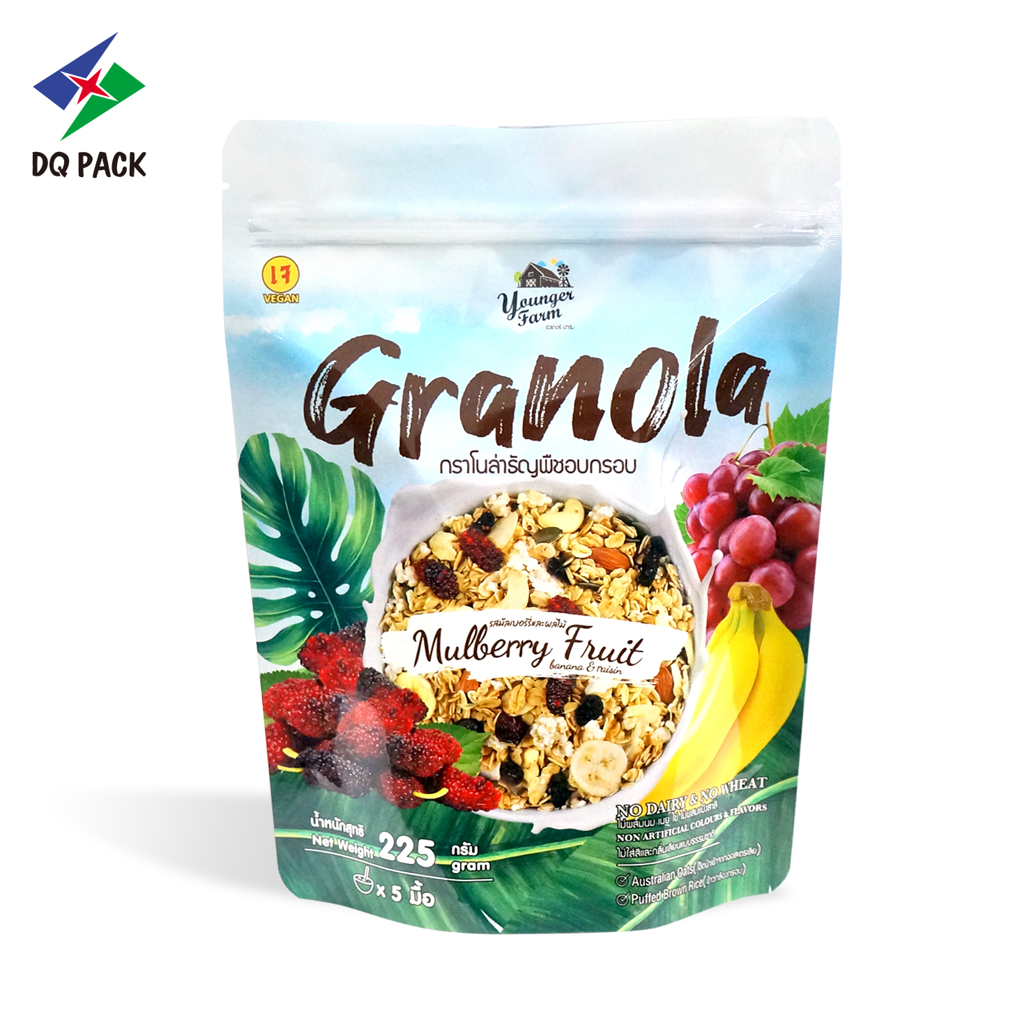 China Custom Design Oat Snack Food Packaging zip lock bag Manufacturer ...