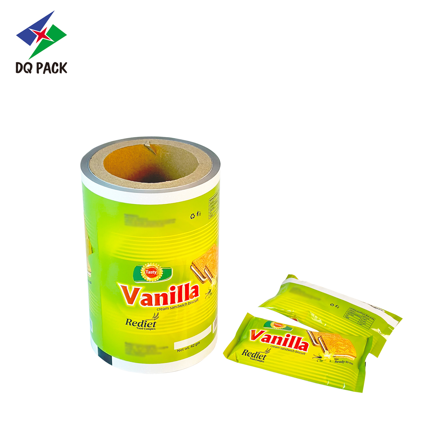 China DQ PACK OEM Design Food Grade Cookie Packaging Film PET Roll ...