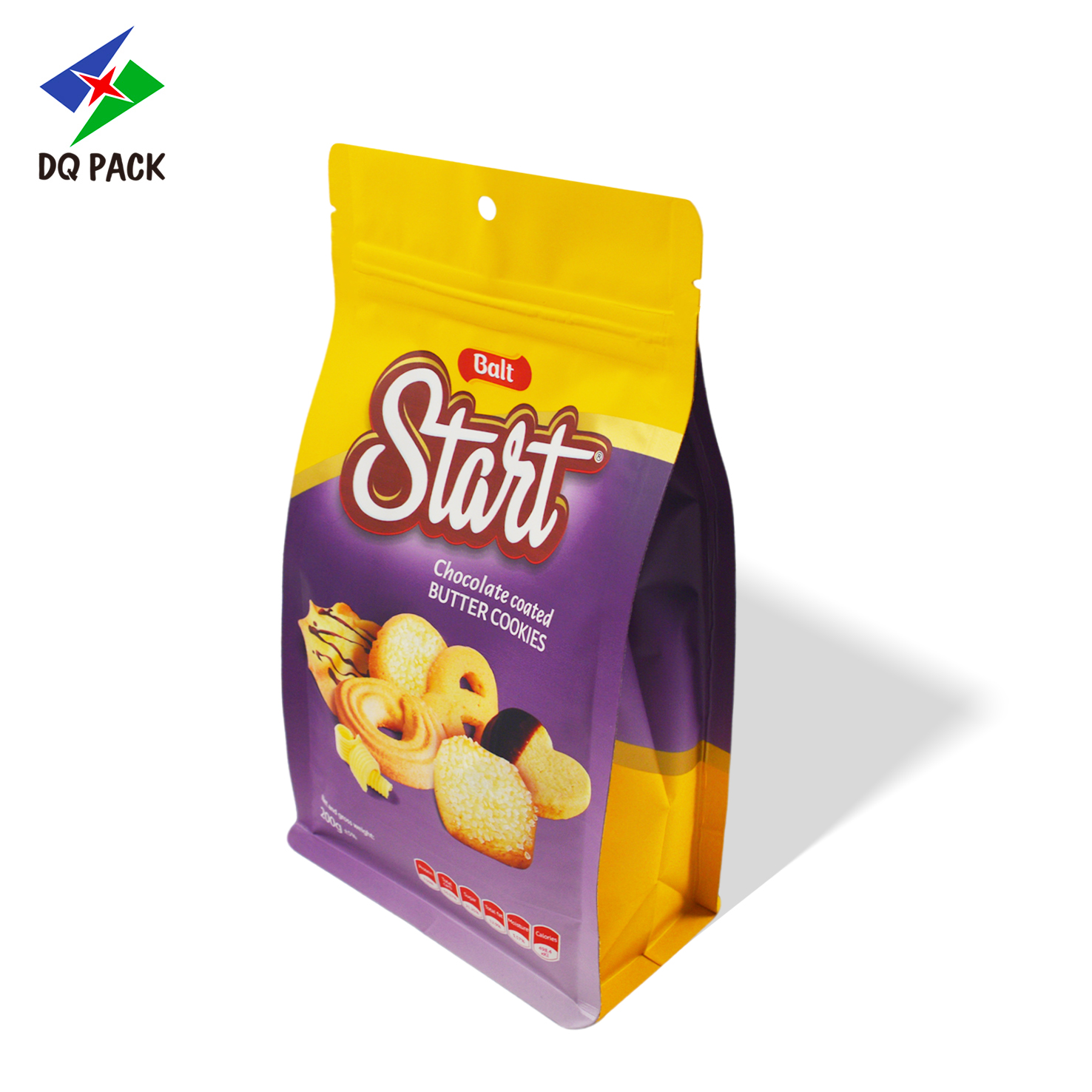 China China Quad Pouch Printing Cookie Biscuit Snack Packaging Bag ...